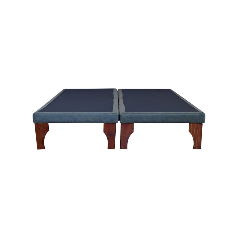 Base De Cama Full Dividida L190 cm patas 24 cm. R.Colchon V.Elastico ...