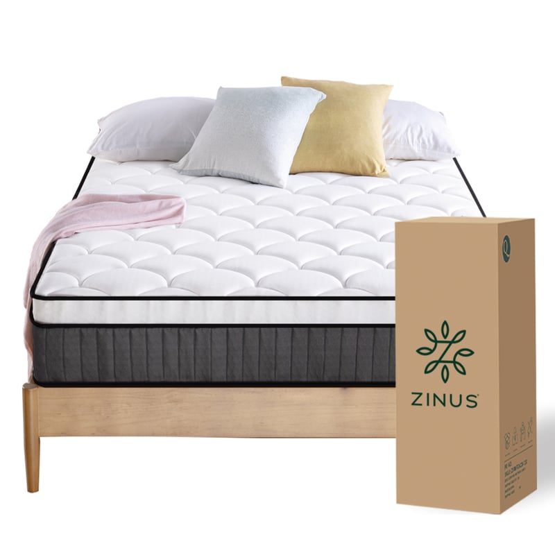 ZINUS Colchón Zinus 1 Plaza 90x190x30cm Espuma y Resortes Pocket ...