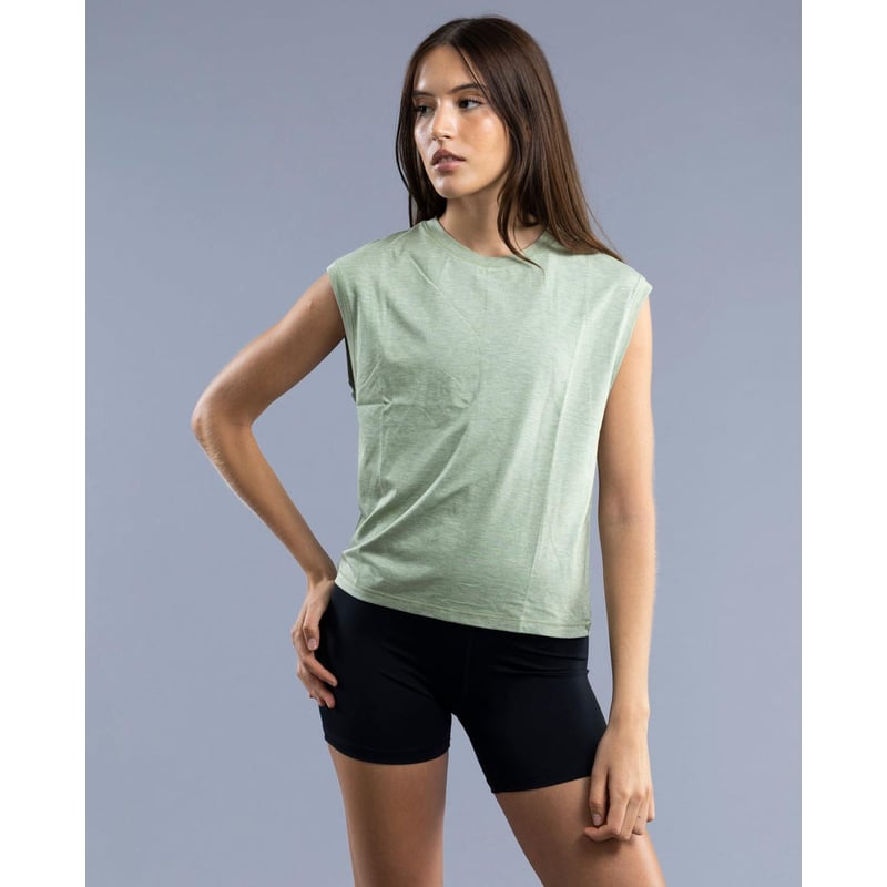 THEA Polera Sin Mangas Liv Green Melange | falabella.com