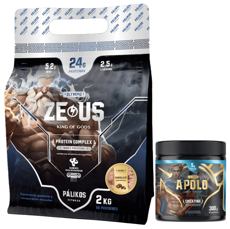 PALIKOS FITNESS Proteina Zeus Complex 2kg Sabor Chocolate y Creatina ...