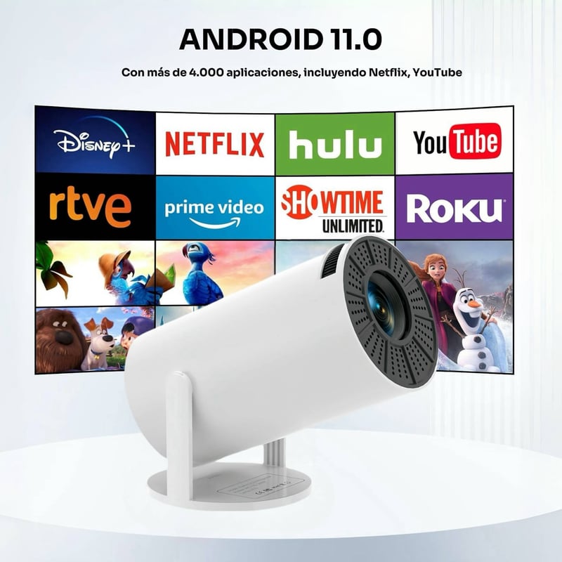 VIDITA Proyector Portátil 4k HD Android 11 Wifi 6 Bluetooth 5.0 ...