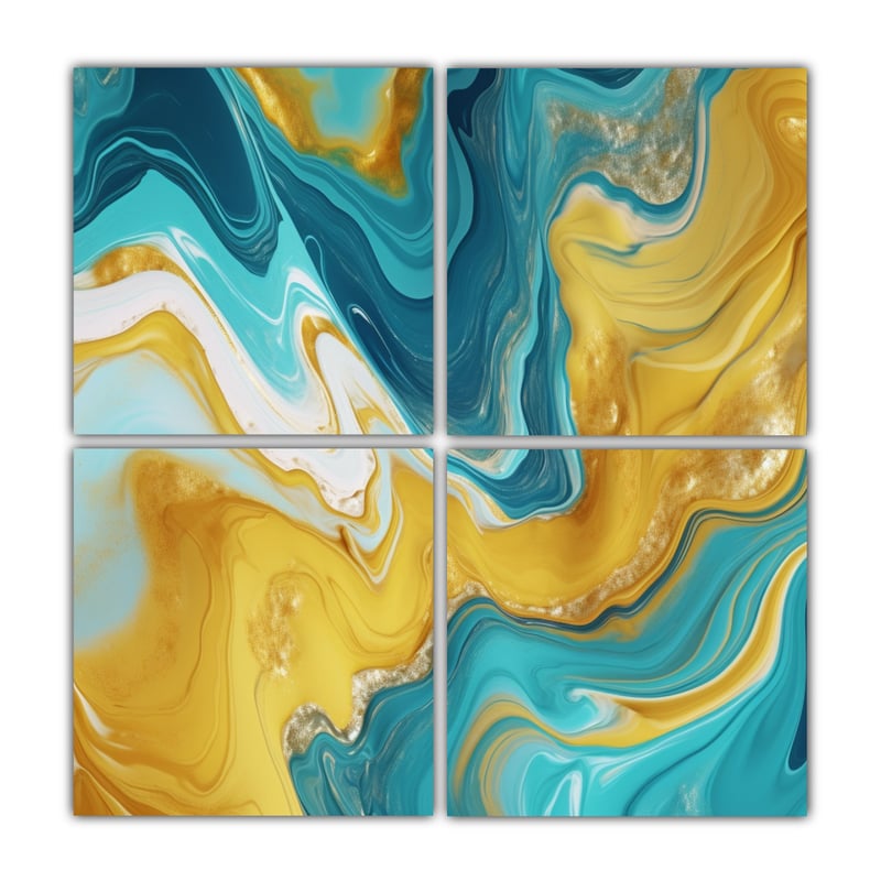 GENERICO Cuadro De Arte En 3D Con Fondo De Mármol Color 100x100 Cm ...