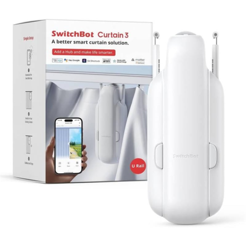 MOTOR P CORTINA SMART RAIL OJAL ANILLA GRIFO TRASERA SWITCHBOT CURTAIN U RAIL 3 | Sodimac ...