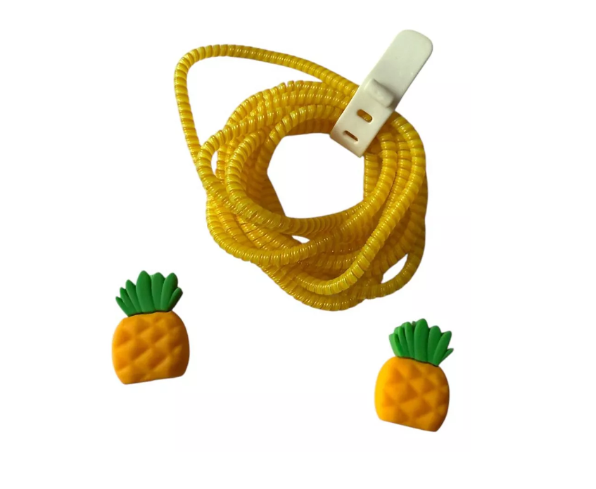 GENERICO Juego De Protectores De Cable De Cargador Usb En Espiral-PIÑA ...