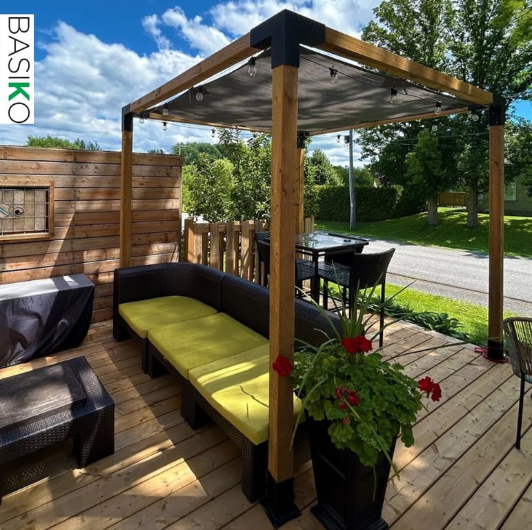 GENERICO UNION TIPO T PÉRGOLAS Y TERRAZAS PARA PILARES DE MADERA 4X4 ...