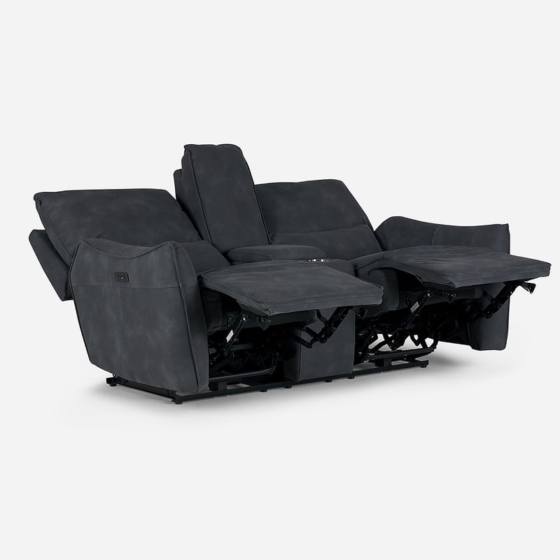 ROSEN Sofá Reclinable Matt Eléctrico 2 Cuerpos Tela Grafito | falabella.com