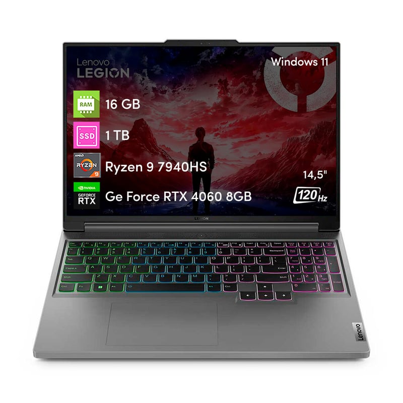 LENOVO Notebook Gamer Lenovo Legion Slim 5 Ryzen 9 16GB 1TBSSD RTX4060 ...