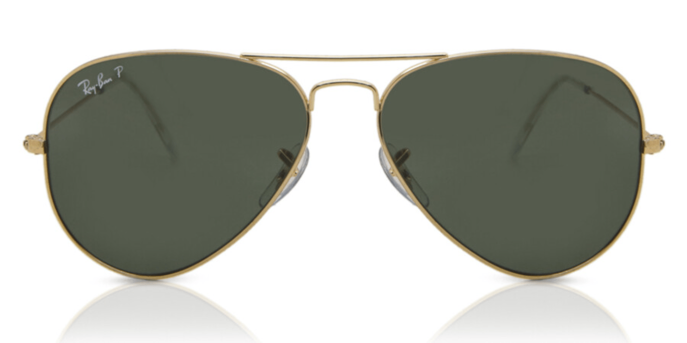 RAY BAN Lentes de Sol Ray Ban Aviator RB3025 Polarizado dorado/verde 55 ...