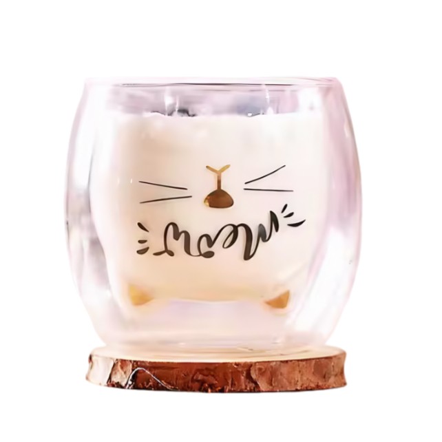 TODOK Vaso de Vidrio con Forma de Animal Doble Pared T-00038 ...