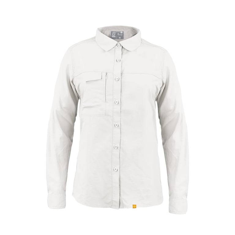 ABSOLUTE ZERO Blusa Outdoor Mujer Lightwind Ripstop Blanco Invierno UV - Blanco | falabella.com