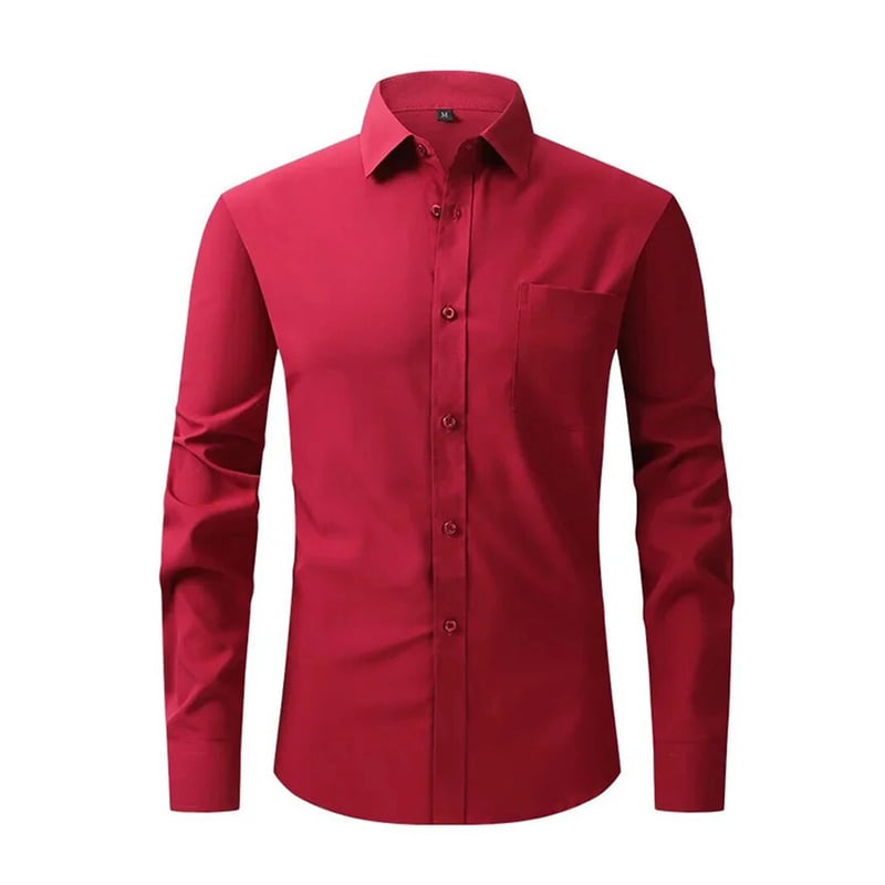 LEDUNTINO Camisa casual de manga larga para hombre Blanco | falabella.com