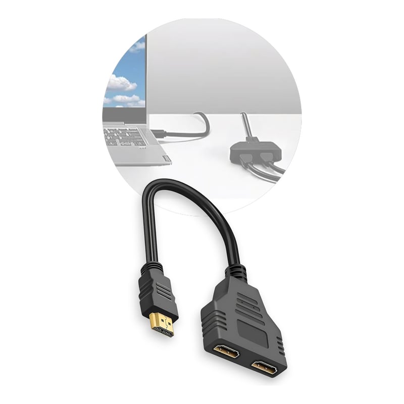 GENERICO Cable Splitter Hdmi 1x2 Multiplicador Hdtv Full Hd 1080p ...