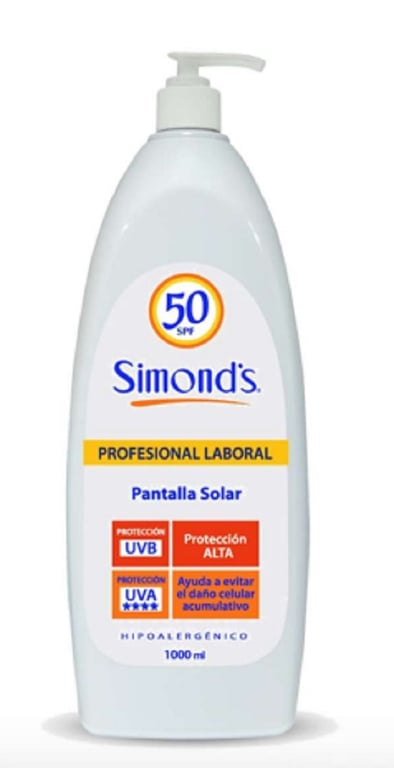 SIMONDS Bloqueador Solar de Litro Simon´ds 1 litro factor 50 ...