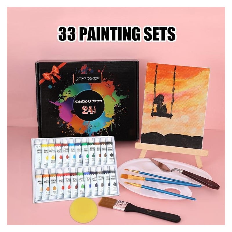 FUN AT HOME LO DIVERTIDO DE ESTAR EN CASA Set Pintura Acrílica Kit Arte ...