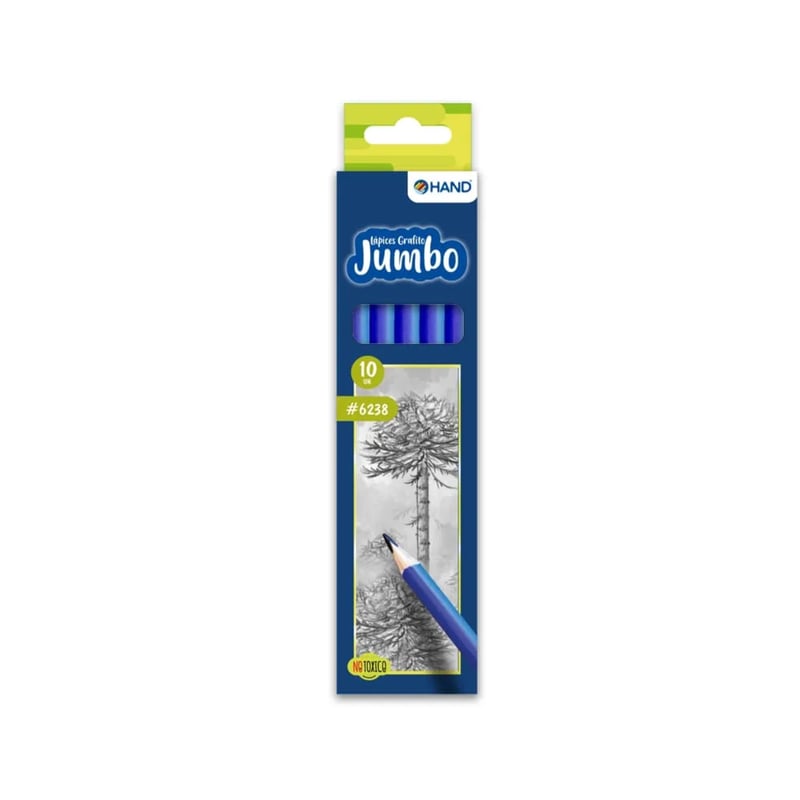 Lapices Grafito Jumbo Triangular 2hb 10 Unidades Hand | Sodimac - Falabella