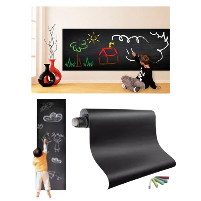 GENERICO Pizarra Adhesiva Tiza Negra 2 Metros x 45cm | falabella.com