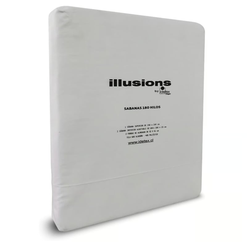 Sabanas Super King de 180 hilos marca Illusions Blanco | Sodimac ...