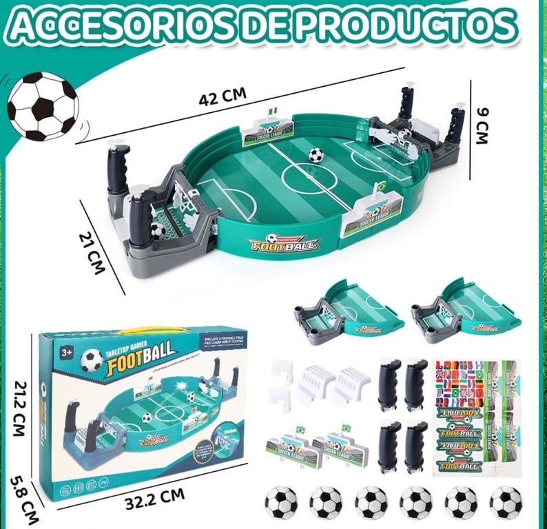 GENERICO Mini Futbolín De Tablero Juegos Fútbol Juguete Mesa Niños ...