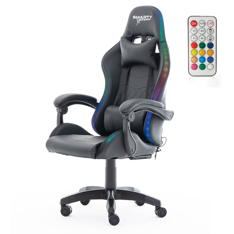 SMARTY Silla Gamer RGB Smarty Xperience Pro Negra Reclinable y Luces ...