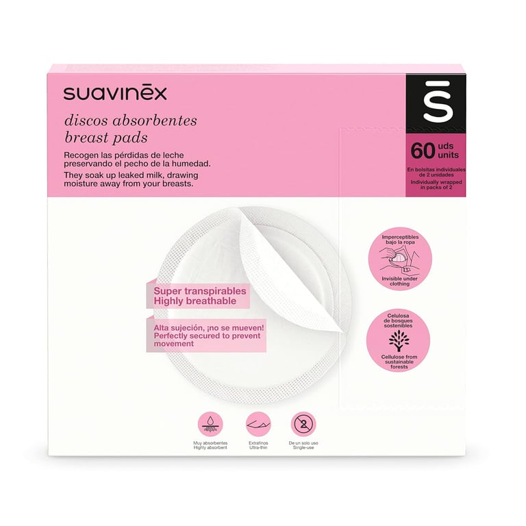 SUAVINEX Caja de Discos Absorventes de leche materna 60 Unidades ...