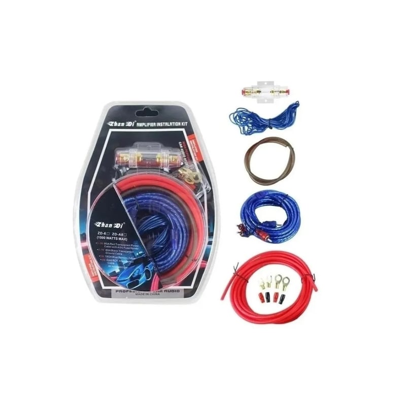 GENERICO Kit Cables Para Amplificador Subwoofer 1500w Auto Mix ...