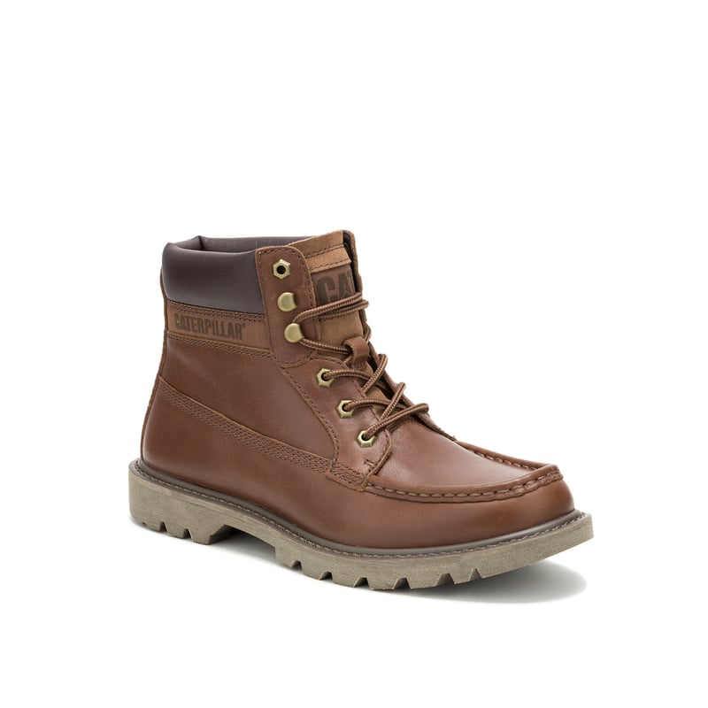 CAT Botín Cuero Hombre Colorado Moc Toe Café CAT | falabella.com