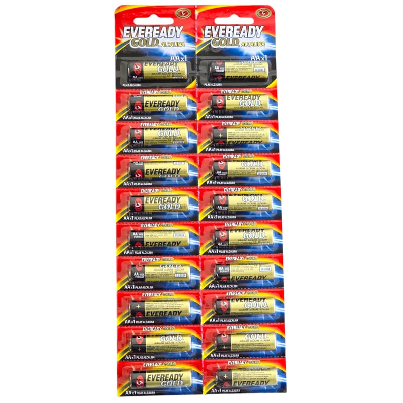 EVEREADY Pack 20 Pilas Eveready AA Alcalina Tira Prepicada | falabella.com