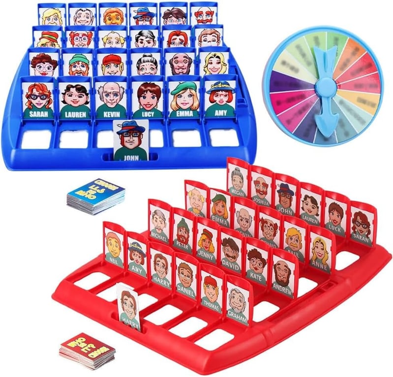 TATEE 2 pcs Juego De Mesa adivina quien soy rojo y azul | falabella.com