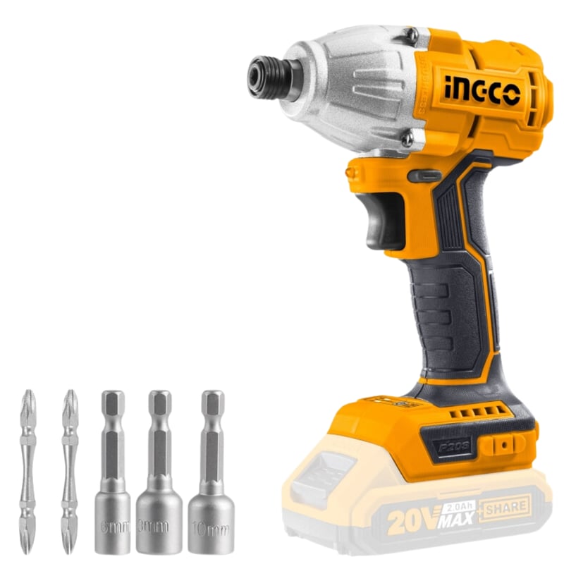 INGCO Atornillador Taladro de Impacto 20V Inalámbrico Sin ...