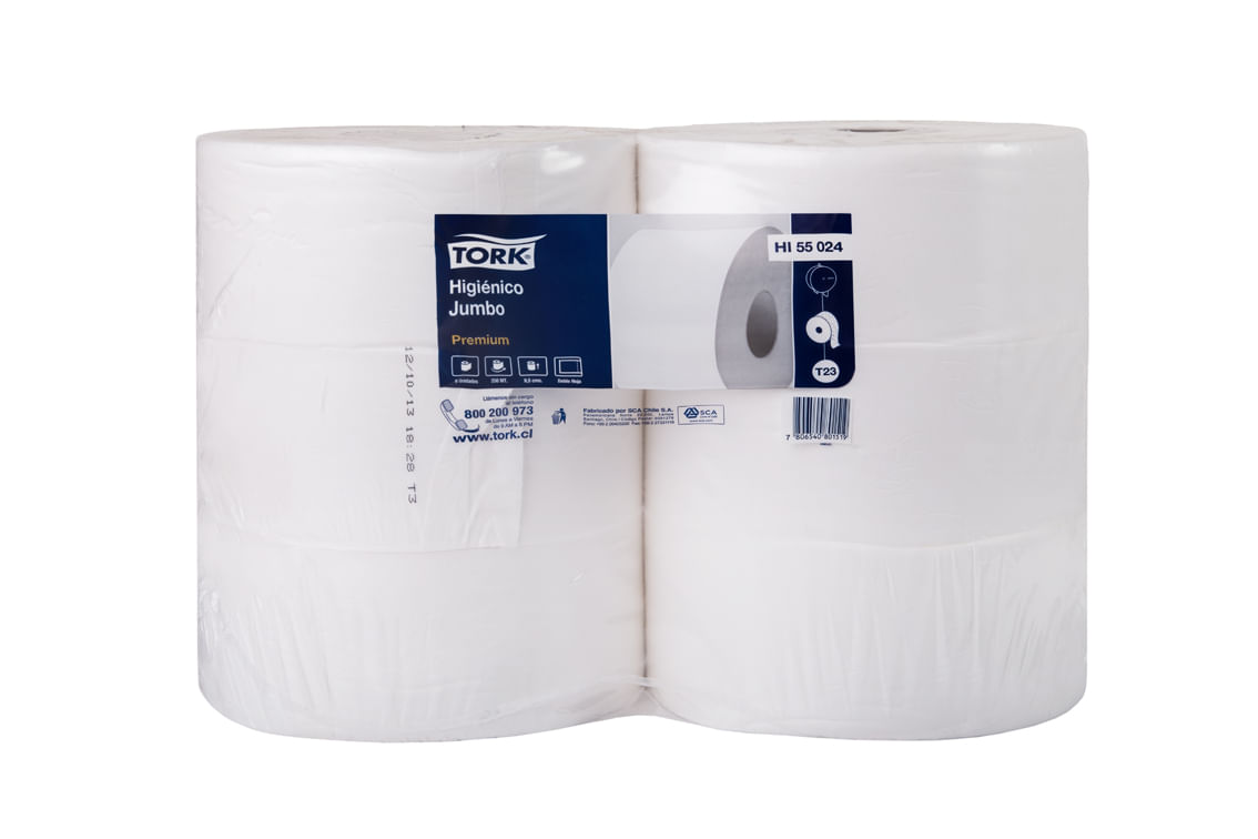 TORK TORK PREMIUM HIGIENICO JUMBO DH 6X250 MT | falabella.com