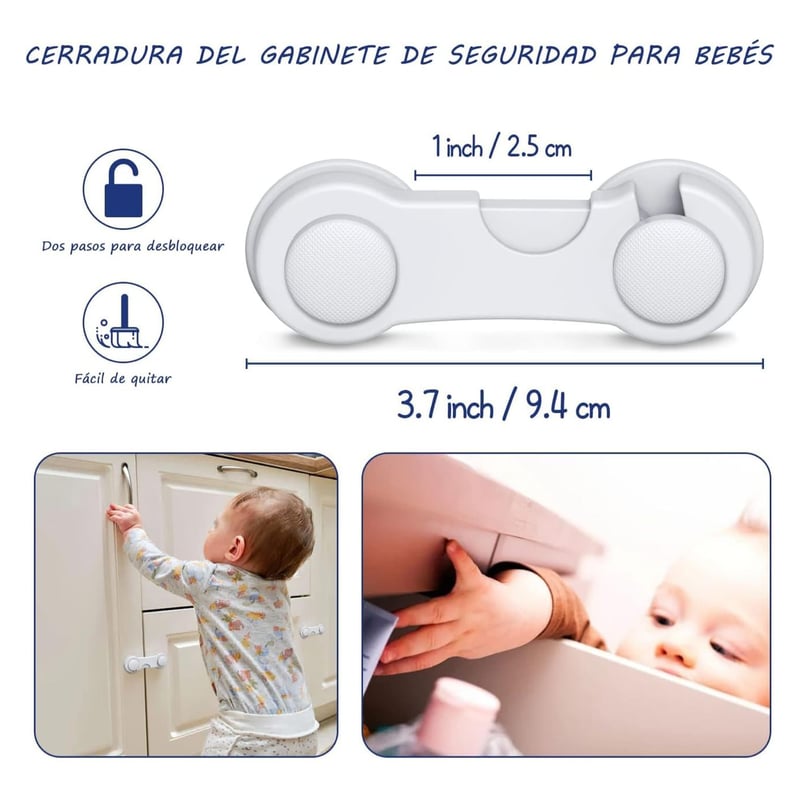 Cerradura Proteccion De Cajones Bebe Trabapuertas Seguridad | Sodimac ...