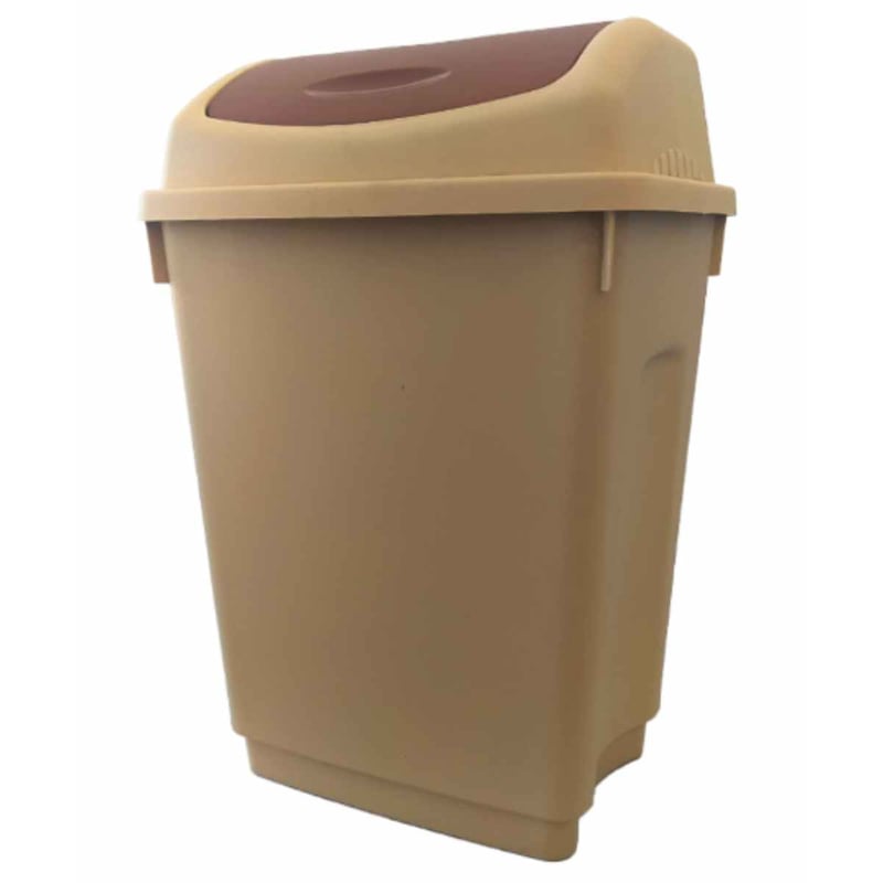 OEM Basurero con Tapa Vaivén de Plástico 50 litros Beige | falabella.com
