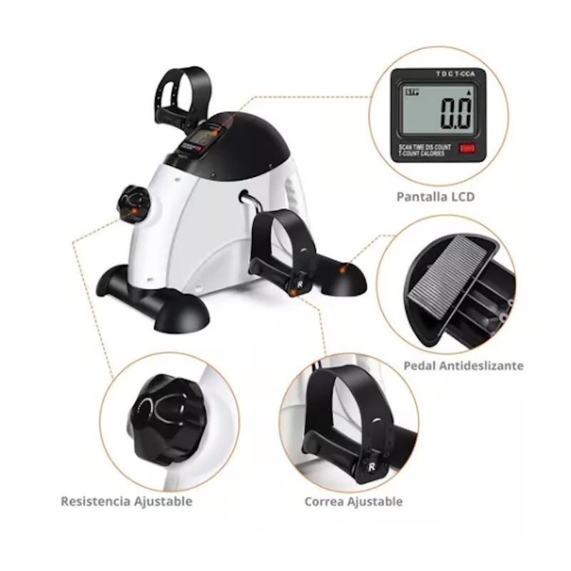 GENERICO Mini Bicicleta Estática Pedalera Con Pantalla Lcd Spinning ...