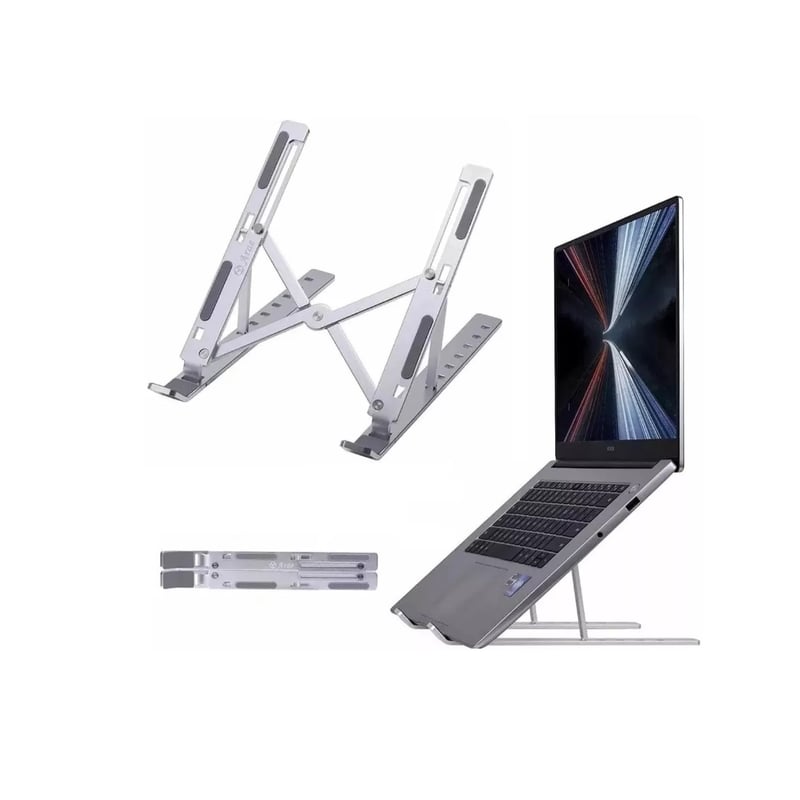GENERICO Soporte Alzador Aluminio Notebook y Tablet Base Vertical ...
