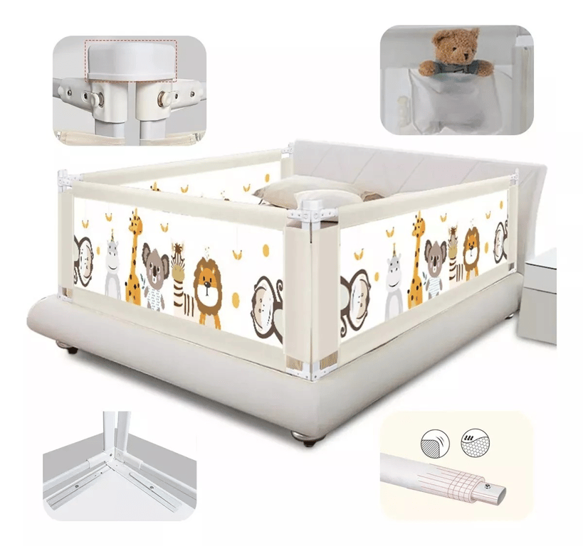 MUNDO MAGIA Baranda De Cama Seguridad Bebe Plegable Ajustable 200cm ...