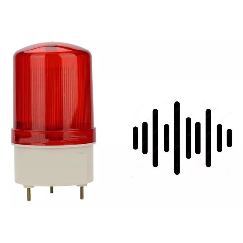 KUANGYE Baliza Giratoria Led Con Sirena 12v 24vdc Rojo Porton Alarma ...