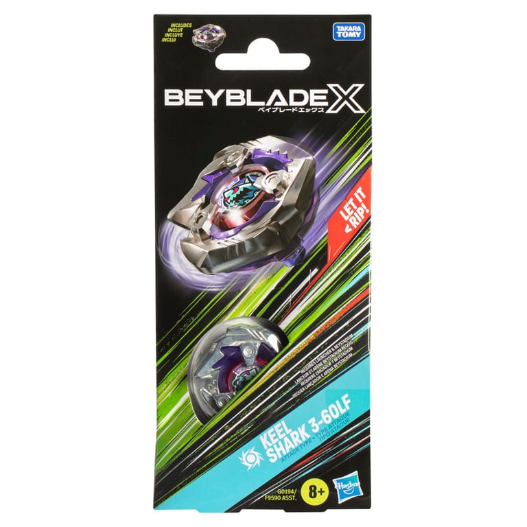 BEYBLADE Trompo Beyblade X Kit de Refuerzo Keel Shark 3-60LF | falabella.com