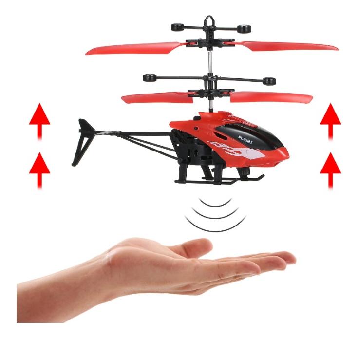GENERICO Mini helicóptero a control remoto con sensor de mano para ...