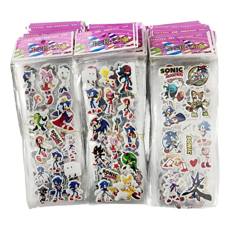GENERICO Pack de Stickers 3D de Sonic y Amigos para Cumpleaños ...