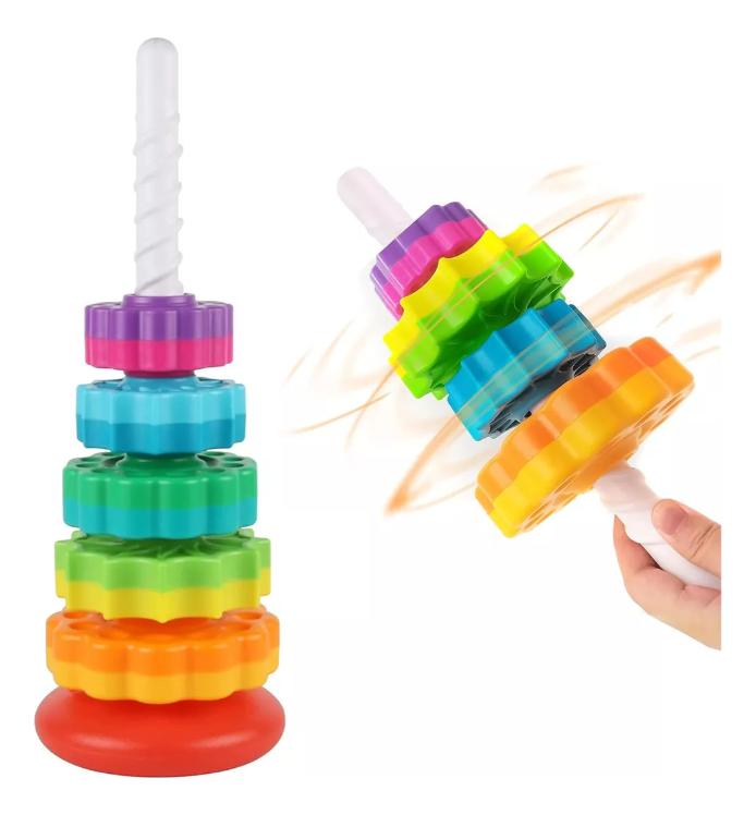 GENERICO Torre Arcoíris Apilable y Giratoria para Niños 12-24 meses | falabella.com