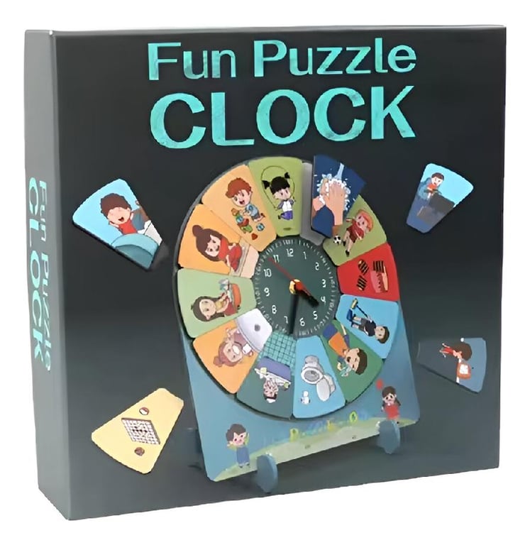 GENERICO Reloj Puzzle Interactivo para Aprender Rutinas Diarias ...