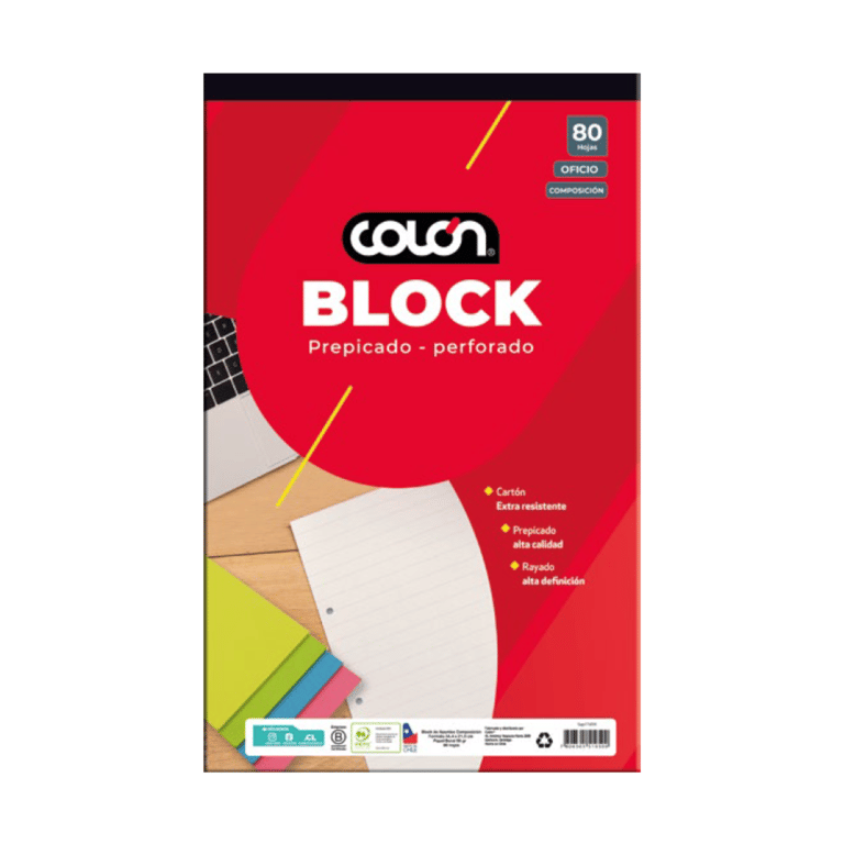 COLON Block Prepicado Oficio Composicion Colon 80 Hojas | falabella.com