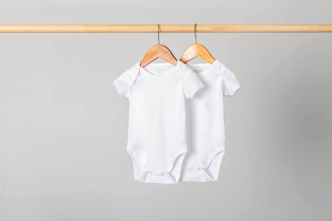 GENERICO Pack 2 Bodys Manga Corta Bebés Blacos Algodón Pima Peruano ...