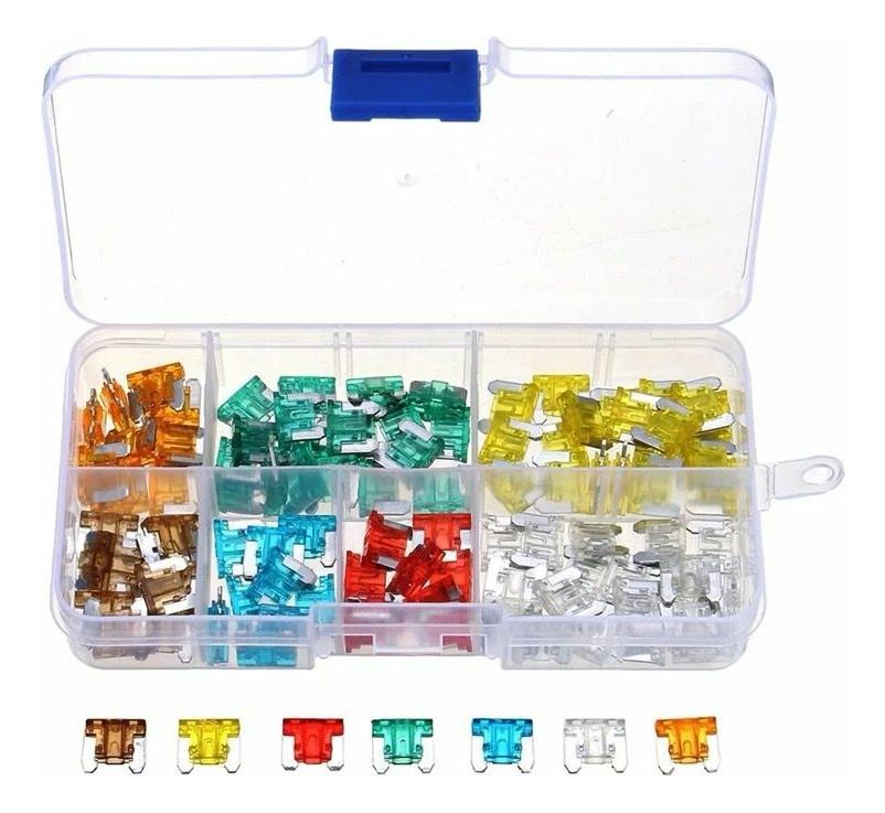 GENERICO Kit de 100 Mini Fusibles Eléctricos 12V para Autos y Motos ...