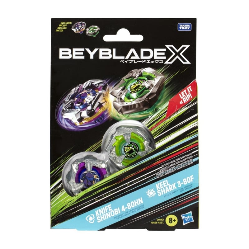 BEYBLADE Beyblade X Duo Knife Shinobi y Keel Shark | falabella.com