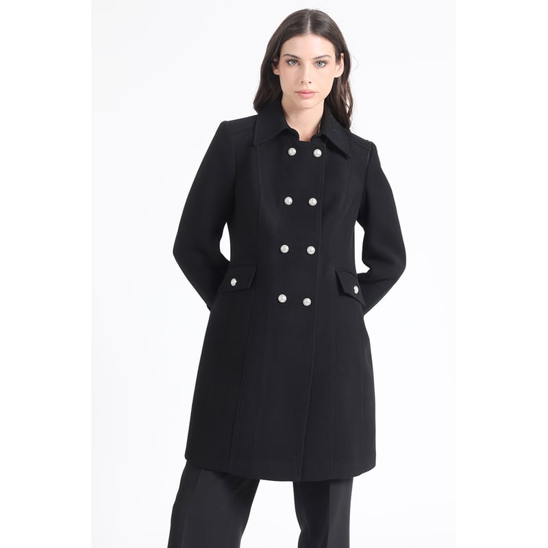 LIOLA Abrigo Semi Cruce, Muflon Negro Liola | falabella.com