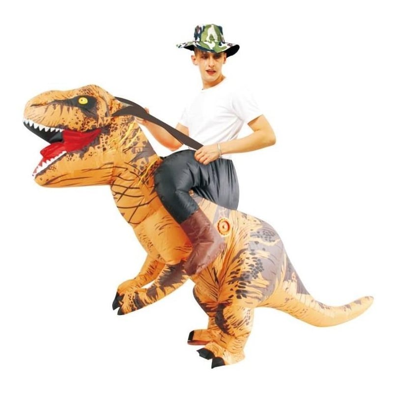 GENERICO Disfraz Inflable de Dinosaurio Rex con Motor Integrado ...