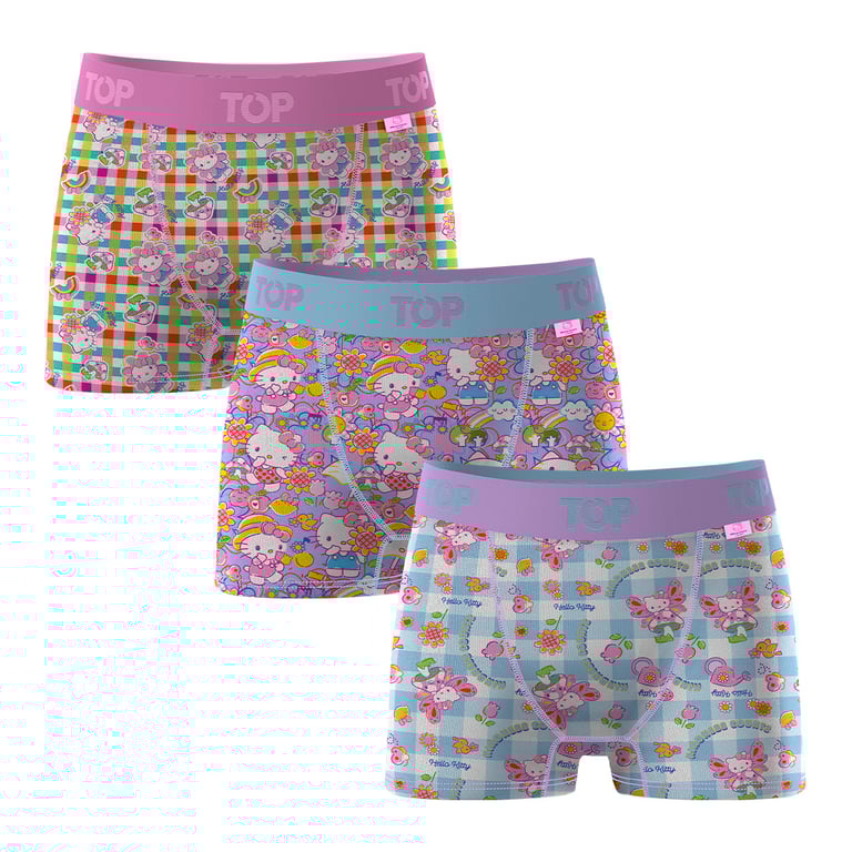 TOP Bóxer Medio NIÑA Algodón Pack 3 Hello Kitty C4 Top | falabella.com