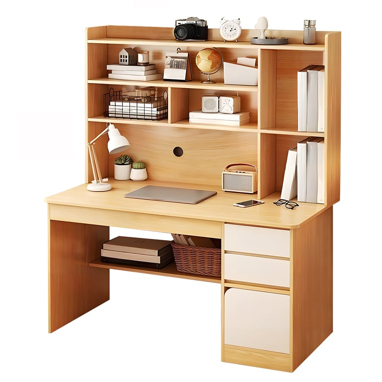 Escritorio Con Estanteria 120162cm Cajón Gabinete Oficina | Sodimac ...