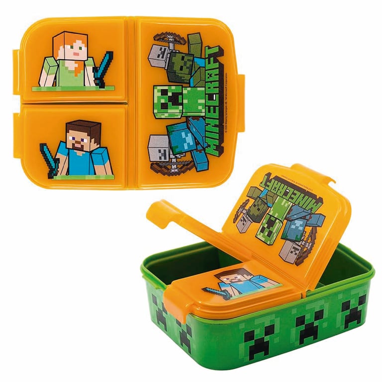 MINECRAFT Tupper Contenedor de minecraft hermético - Sandwichera con ...